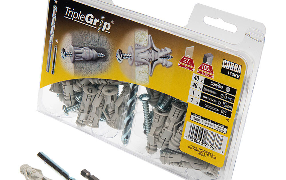 Cobra TripleGrip 6mm Grey 40 Pack – Homefix DIY