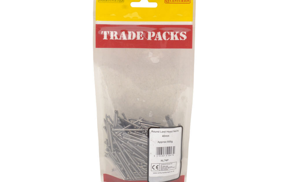 Centurion Trade Packs Round Lost Head Nails – Steel – 40mm (500g ...