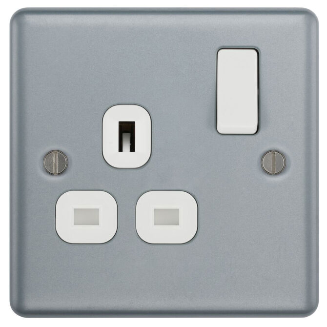 BG Metal Clad 13A Single Switched Socket – Homefix DIY