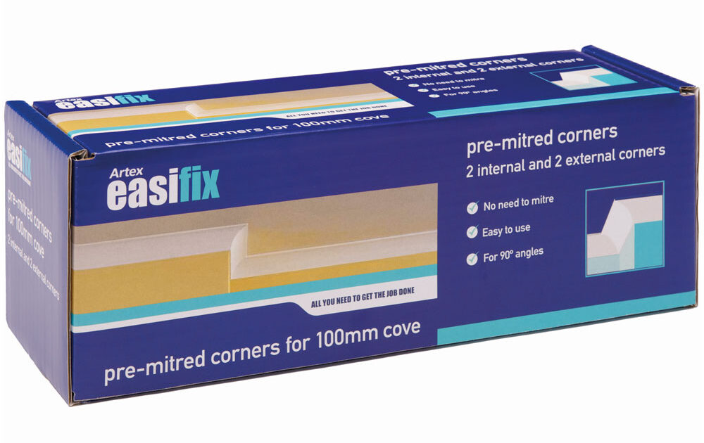 Artex Easifix Pre-Mitred Corners for 100mm Cove – Homefix DIY