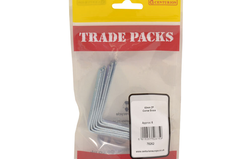Centurion Trade Packs Corner Brace – Zinc Plated – 63mm (6 Pack ...