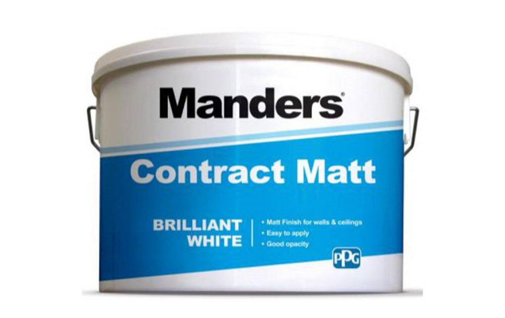 Manders 10lt Brilliant White Contract Matt – Homefix DIY