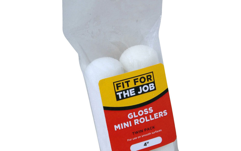 Fit for the Job 4” Gloss Mini Rollers 2 Pack – Homefix DIY
