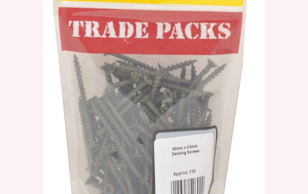 Centurion Trade Packs Timber Decking Screws – Green – 60mm x 4.5mm (110 ...