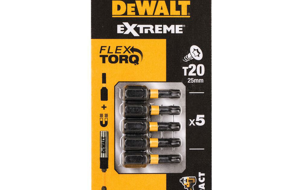 DeWalt EXTREME FlexTORQ T20 25mm 5 Pack – Homefix DIY
