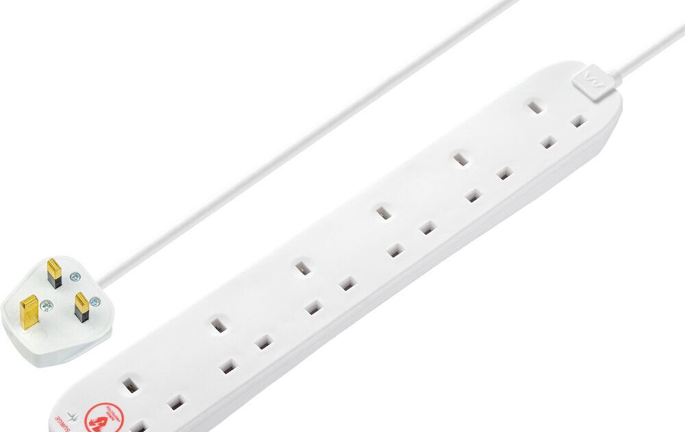 MasterPlug 13A 6 Gang Extension Lead 2 Metres – Homefix DIY