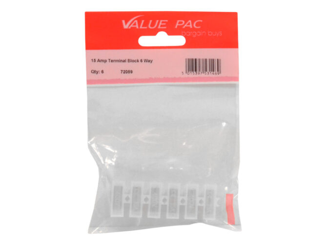 ValuePac 15 Amp Terminal Block 6 Way – Homefix DIY