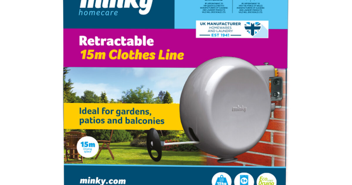 Minky Retractable Reel Clothes Washing Line 15m – Homefix DIY