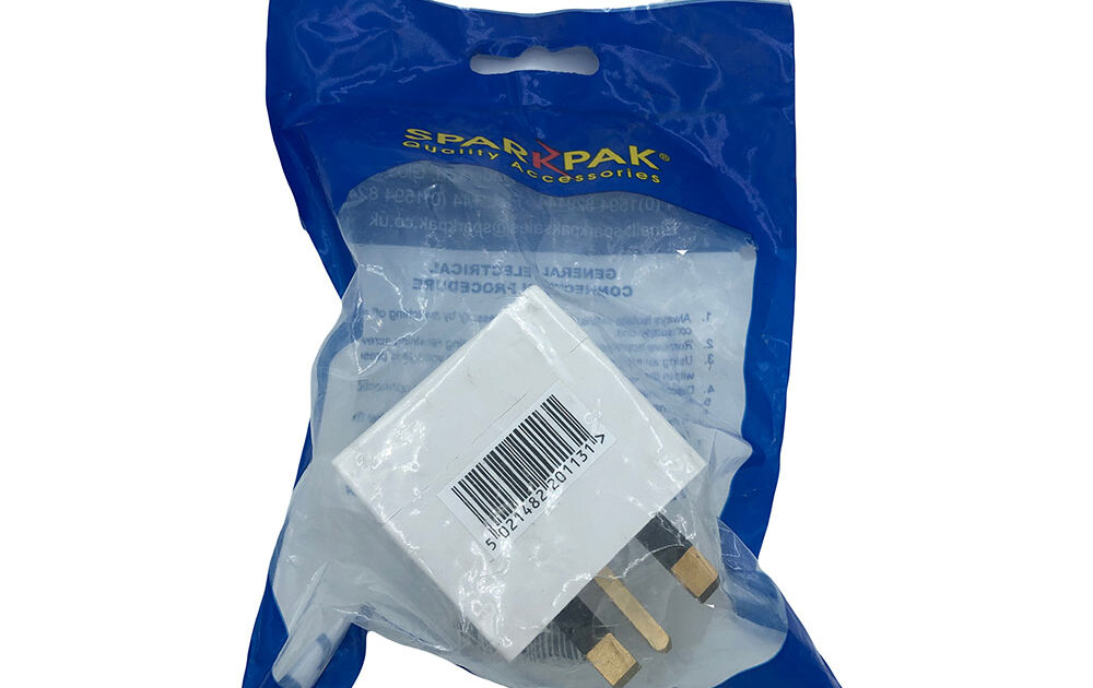 Sparkpak Adaptor 13A 2 Way White – Homefix DIY