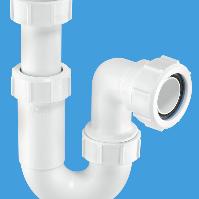 McAlpine Adjustable Inlet Tubular Swivel ‘P’ Trap – Homefix DIY