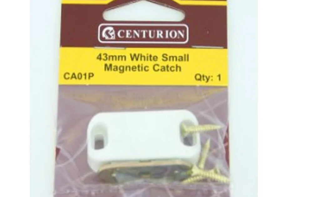 Centurion 43mm White Small Magnetic Catch – Homefix DIY