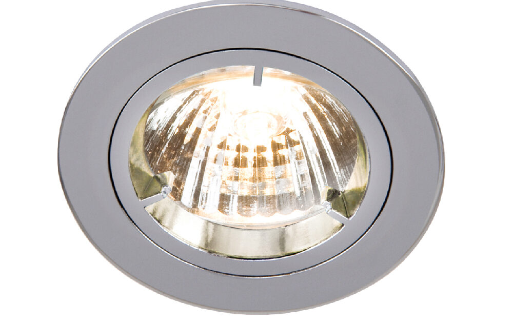 Knightsbridge IP20 230V/12V GU10 Chrome Recessed Fixed Twist & Lock ...