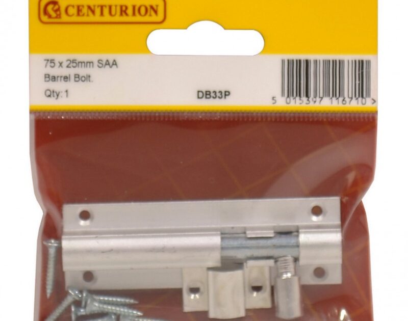 Centurion SAA Straight Barrel Bolt 75mm (3″) x 25mm (1″) – Homefix DIY