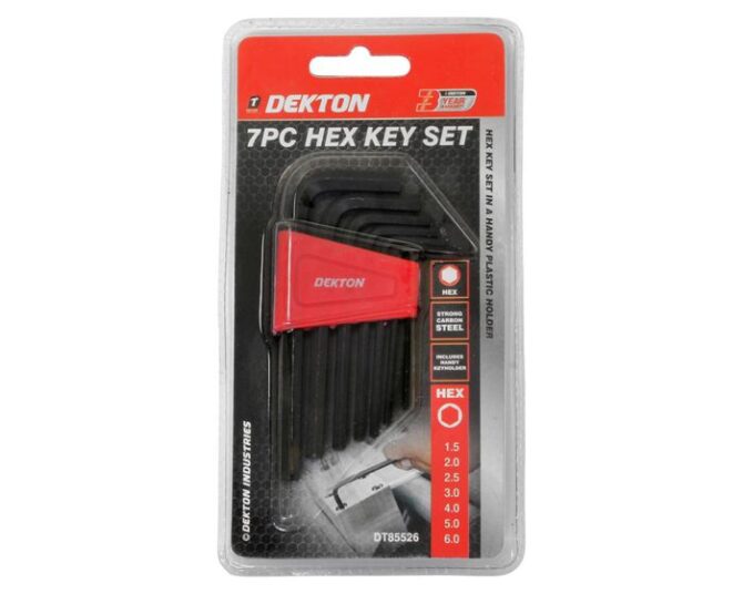 Dekton Black Hex Key Set 7 Piece – Homefix DIY