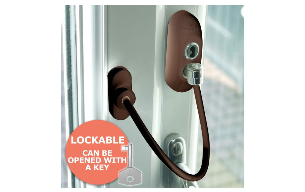 Intelligent Hardware Spare Key Window Restrictor Brown – Homefix DIY