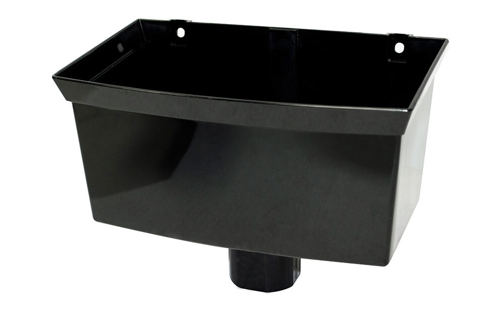 FloPlast Rainwater Black Square Round Hopper – Homefix DIY