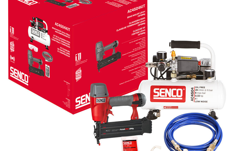Senco Brad Nailer 1,2mm & Compressor Kit – Homefix DIY