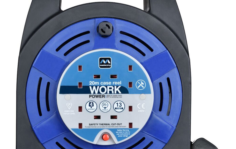 MasterPlug 13A 4 Gang Extension Reel 20 Metres – Homefix DIY