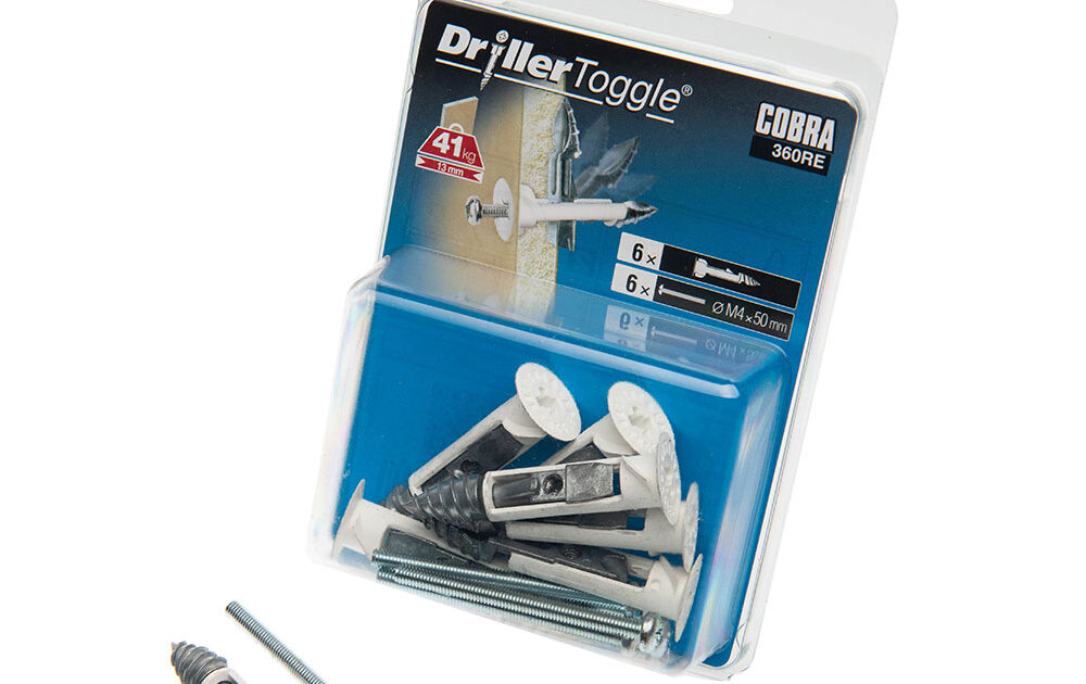 Cobra Driller Toggle Bolt M4x 50mm (6 Pack) – Homefix DIY