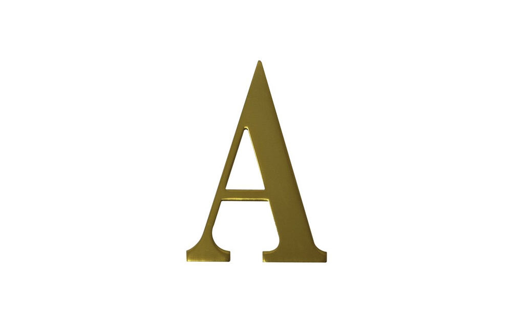 Intelligent Hardware Self-Adhesive Letter A Gold Stainless Steel ...