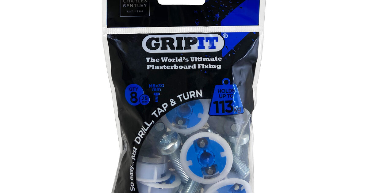 GripIt Plasterboard Fixing 25mm Blue 25Pc – Homefix DIY