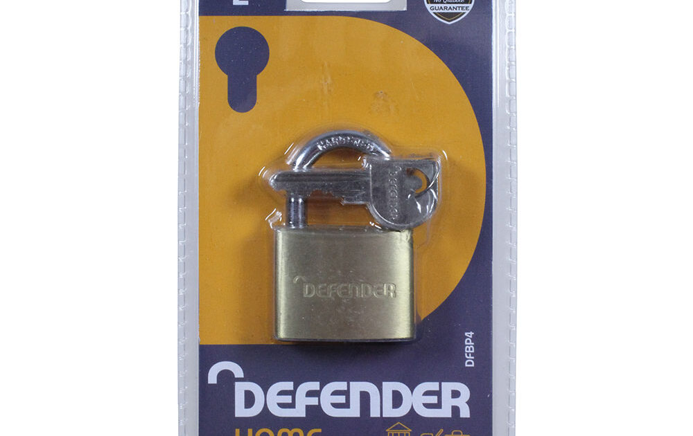 Defender 40mm Brass Padlock – Homefix DIY