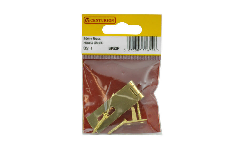 Centurion Brass Hasp & Staple 50mm (2″) – Homefix DIY