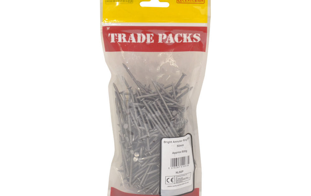 Centurion Trade Packs Bright Annular Ring Nails – Steel – 50mm (500g ...
