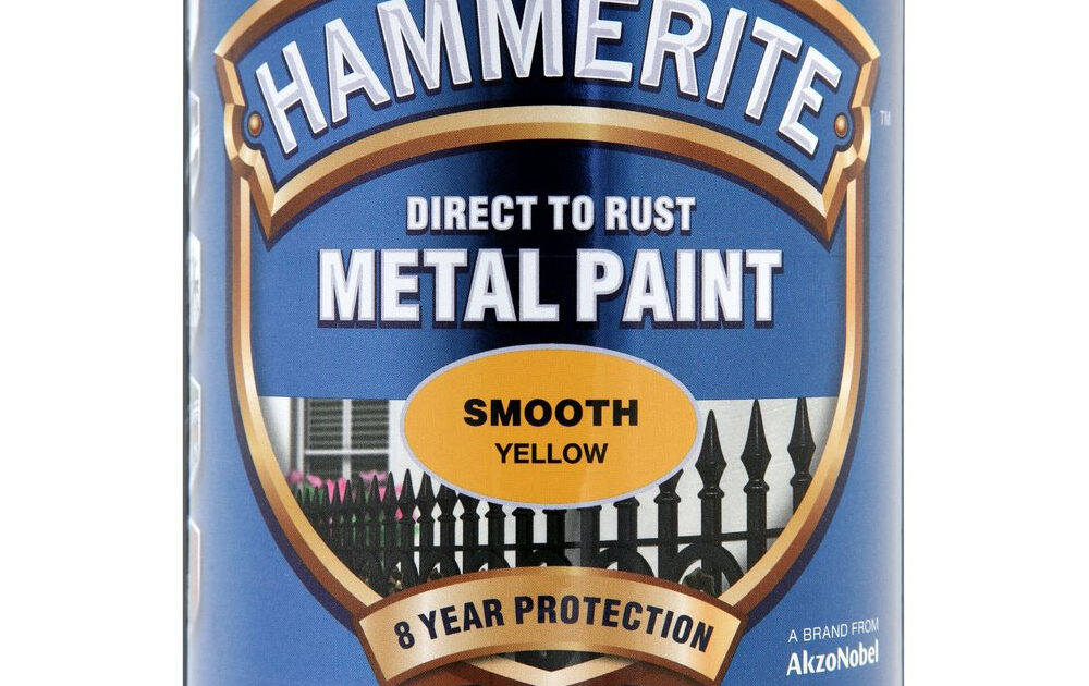 Hammerite Direct to Rust Metal Paint Smooth Yellow 750ml – Homefix DIY