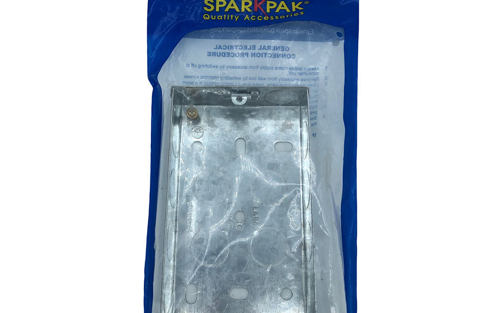 Sparkpak Metal Box 25MM 2 Gang – Homefix DIY