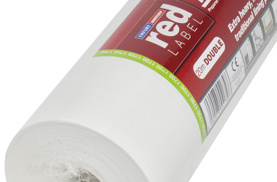 Erfurt MAV Red Label Lining Paper 1700 Grade Double Roll 20 Metres ...