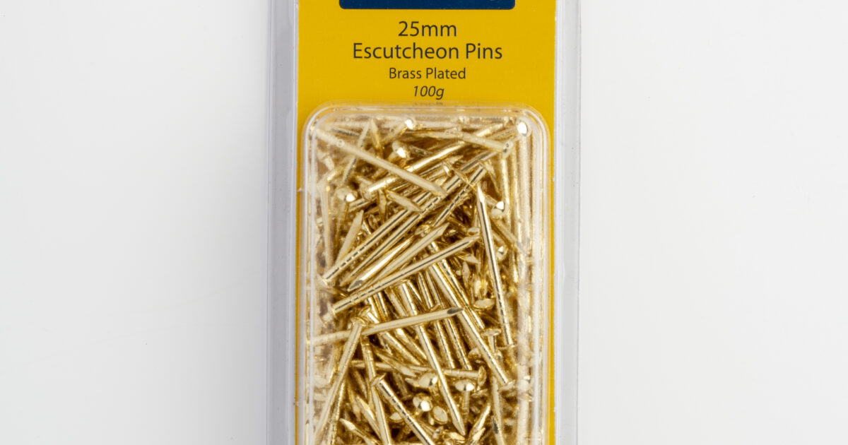 Challenge Escutcheon Pins Electroplated Brass 25mm – Homefix DIY