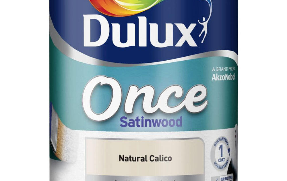 Dulux Once Satinwood Natural Calico Paint 750ml – Homefix DIY