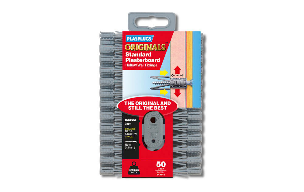 Plasplugs Originals Plasterboard Fixings Clip Pack 50 Pack – Homefix DIY
