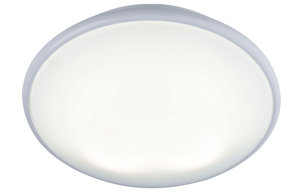 Knightsbridge IP20 28W 2D HF Bulkhead with Opal Diffuser & White Base ...