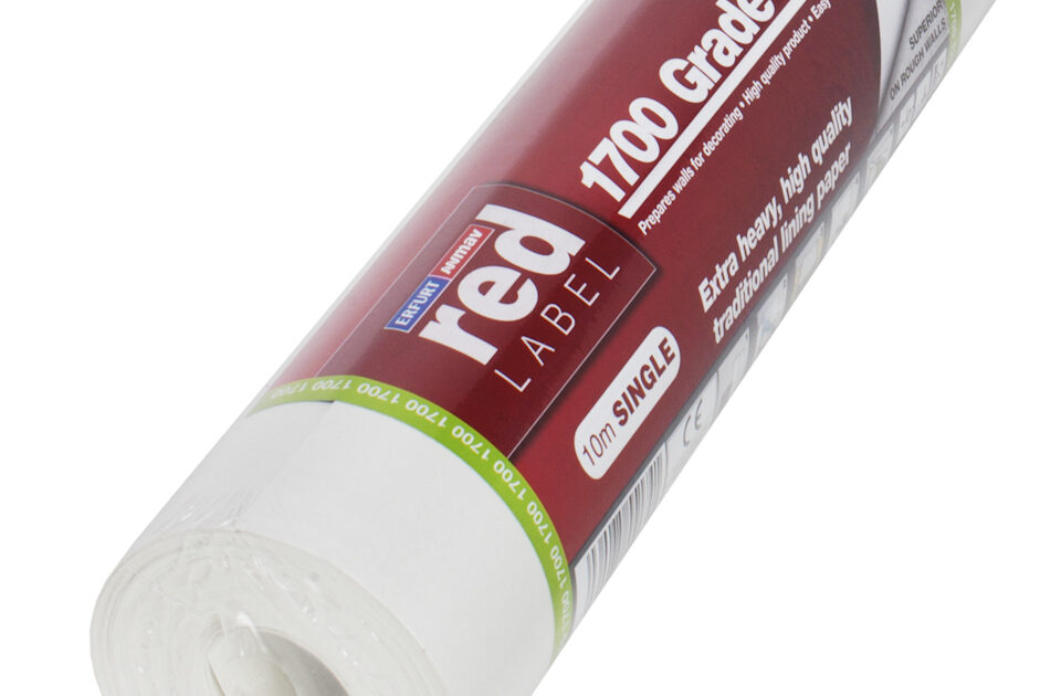 Erfurt Single Roll 10m X 56cm 1700 Grade Lining Paper – White – Homefix DIY