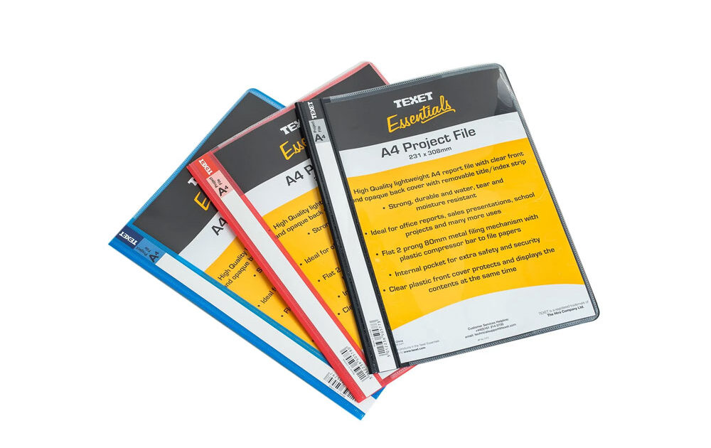 Texet A4 Project File Assorted Colours – Homefix DIY