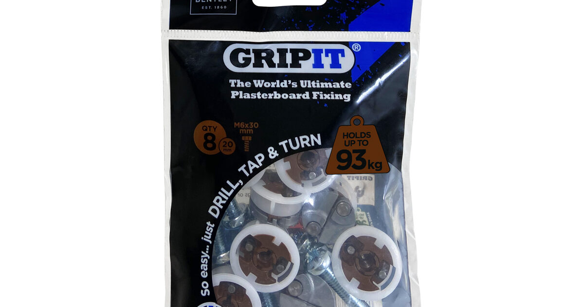 GripIt Plasterboard Fixing 20mm Brown 25Pc – Homefix DIY