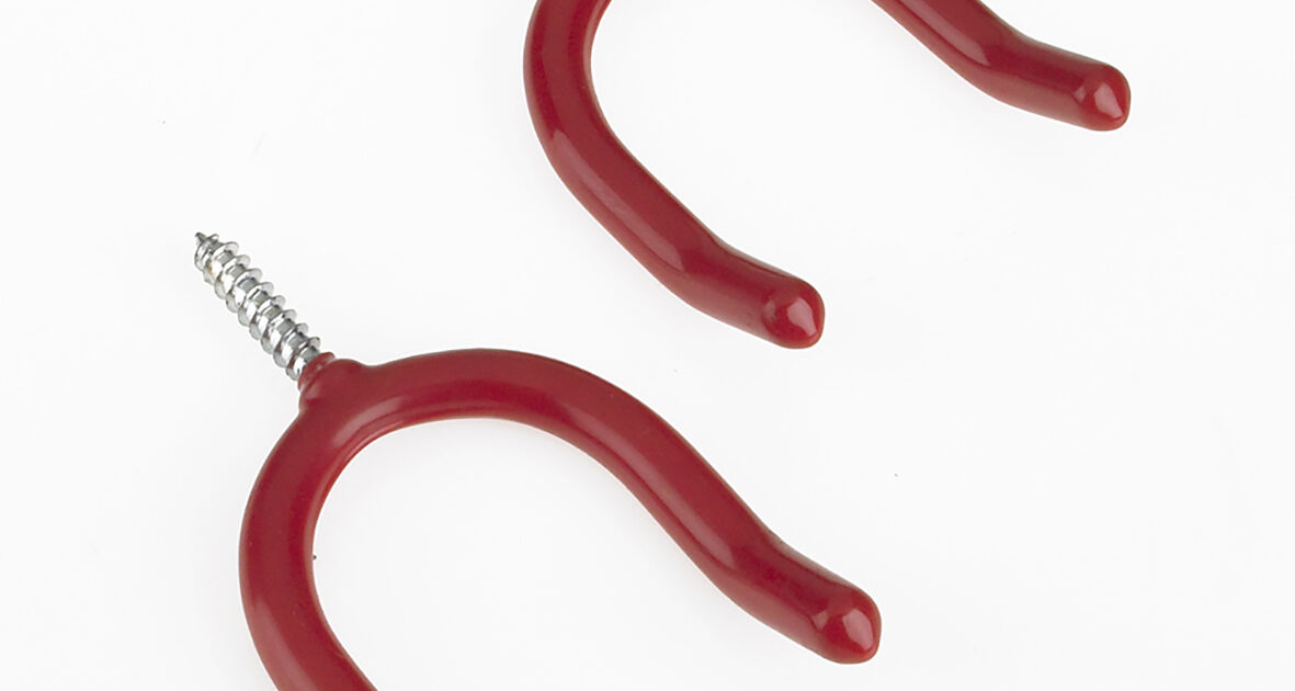Rothley Red Steel Tool storage hooks Pack of 2 – Homefix DIY
