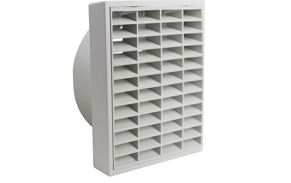 Manrose External Wall Grille White With Round Spigot And Fixed Louvre ...