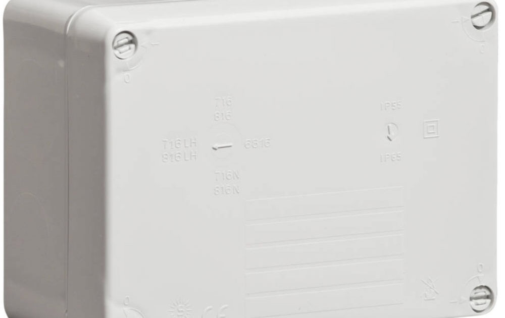 Wiska Weatherproof IP65 Junction Box Grey 160 x 120 x 71mm (WIB2 ...