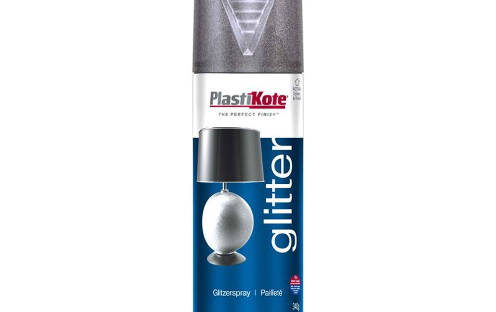 PlastiKote Glitter Spray Paint Silver 400ml – Homefix DIY