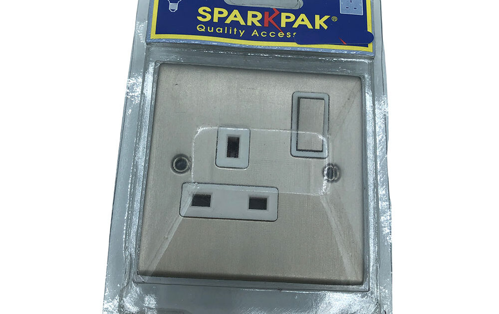 Sparkpak Socket 13A 1 Gang Single Steel Chrome – Homefix DIY