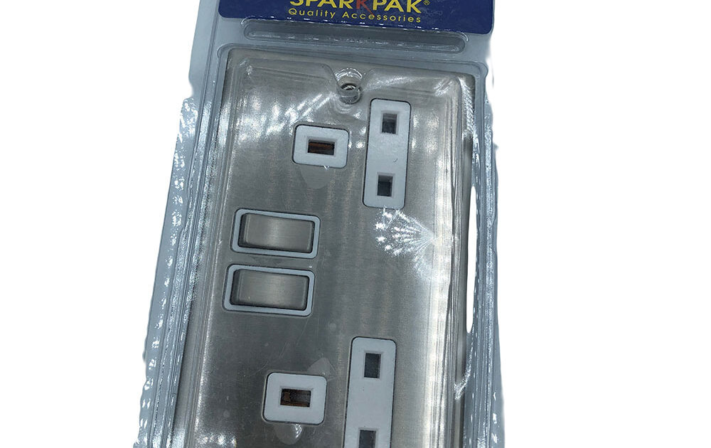 Sparkpak Socket 13A Double Steel Chome – Homefix DIY