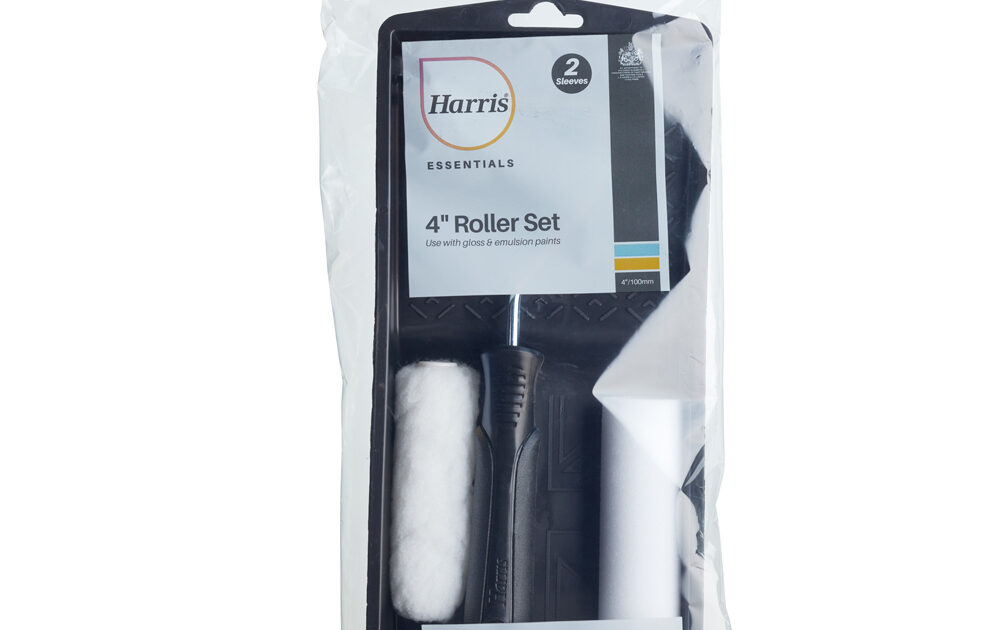 Harris Essentials Gloss 100mm Mini Roller Set – Homefix DIY