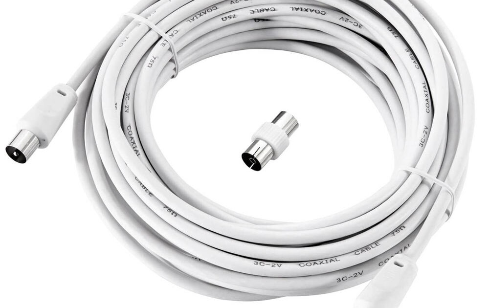 Ross 10m Coaxial Aerial Cable with Coupler White – Homefix DIY