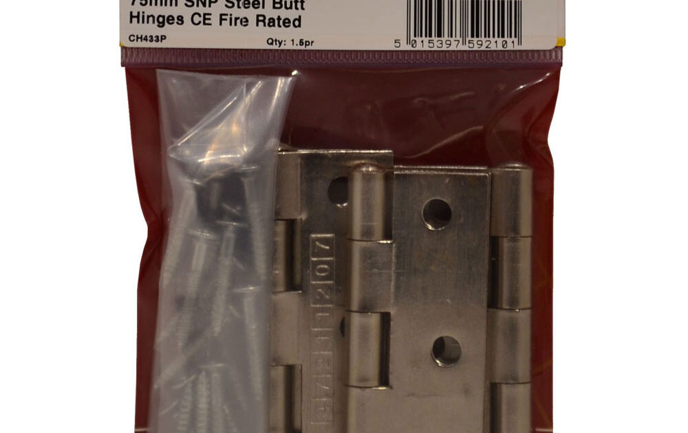 Centurion 75mm SNP Steel Butt Hinges CE Fire Rated 1.5pr – Homefix DIY
