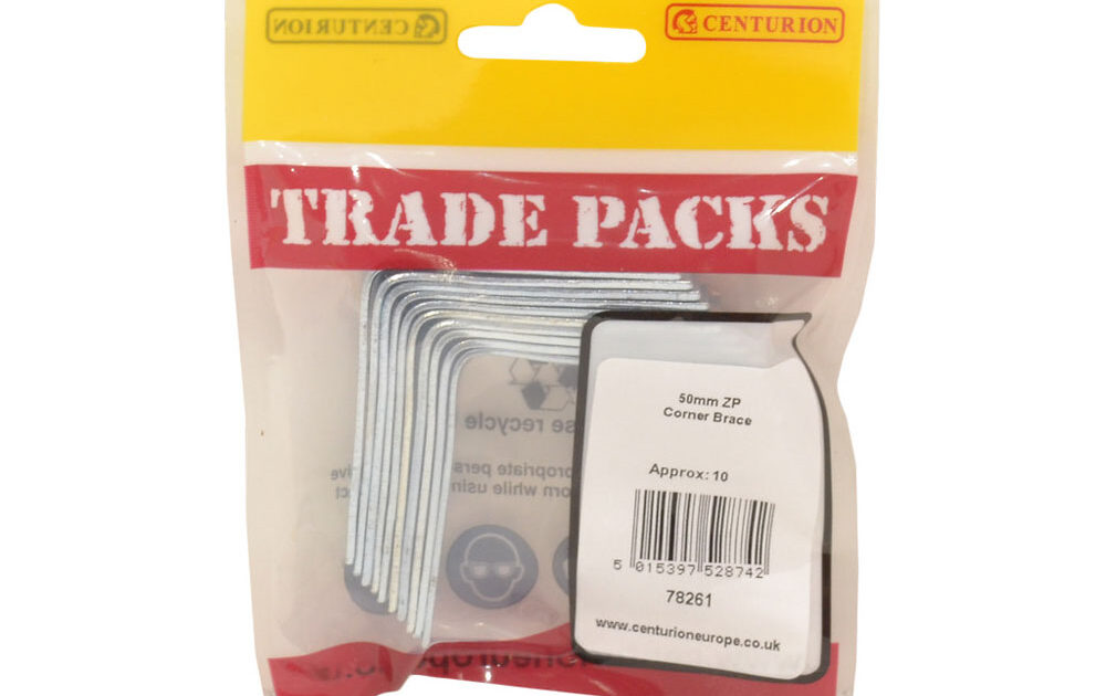 Centurion Trade Packs Corner Brace – Zinc Plated – 50mm (10 Pack ...