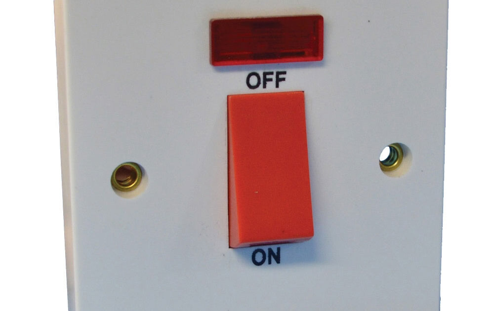 Sparkpak Switch 45A Double Pole Neon White – Homefix DIY