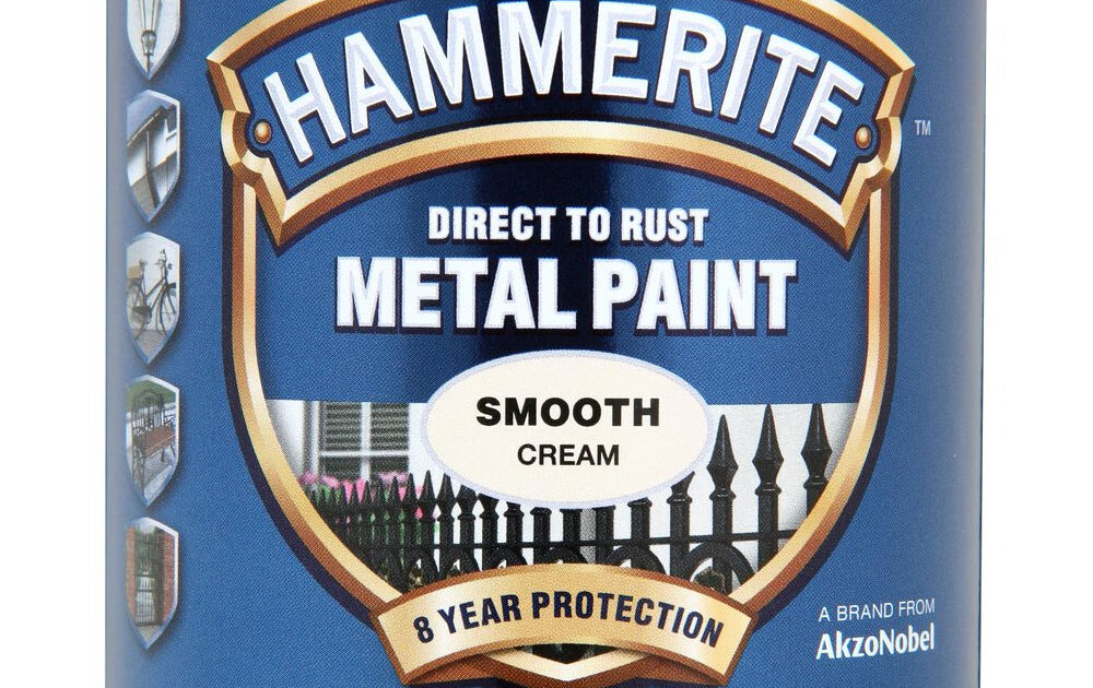 Hammerite Direct to Rust Metal Paint Smooth Finish Cream 250ml ...